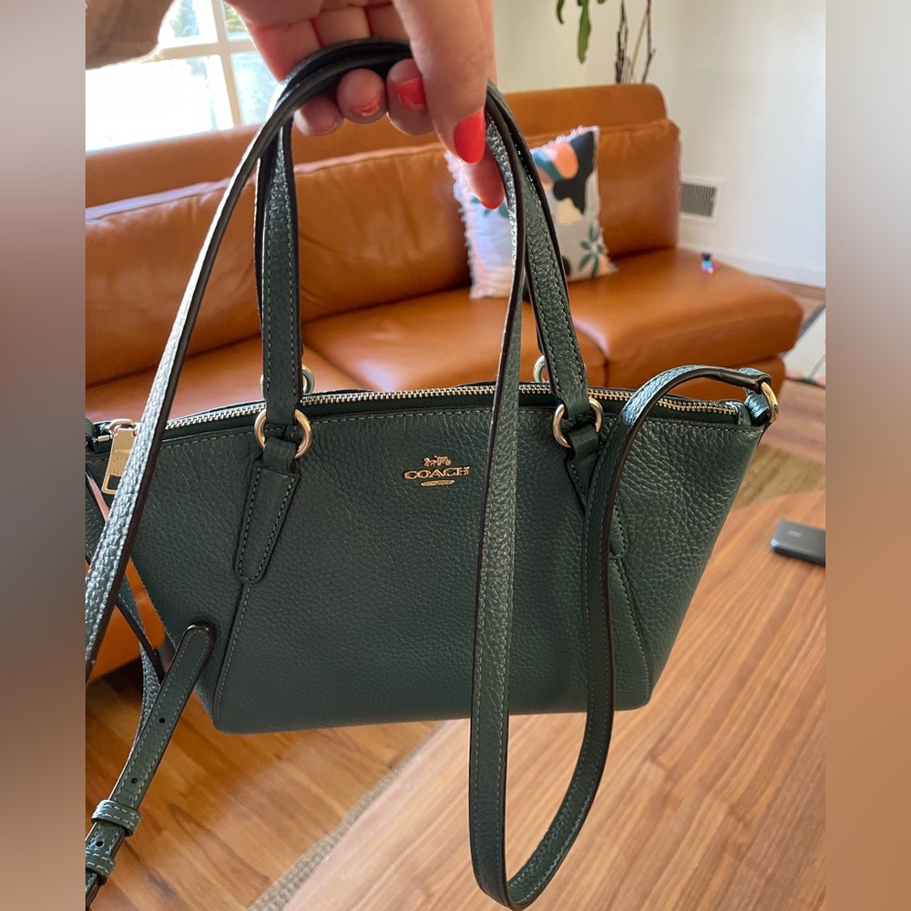 Coach Pebbled Leather Mini Kelsey Satchel - Gem